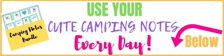 RV Camping Note Printables | Livin' Life With Lori