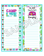 RV Camping Note Printables | Livin' Life With Lori