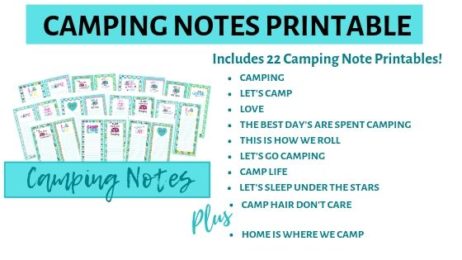 RV Camping Note Printables | Livin' Life With Lori