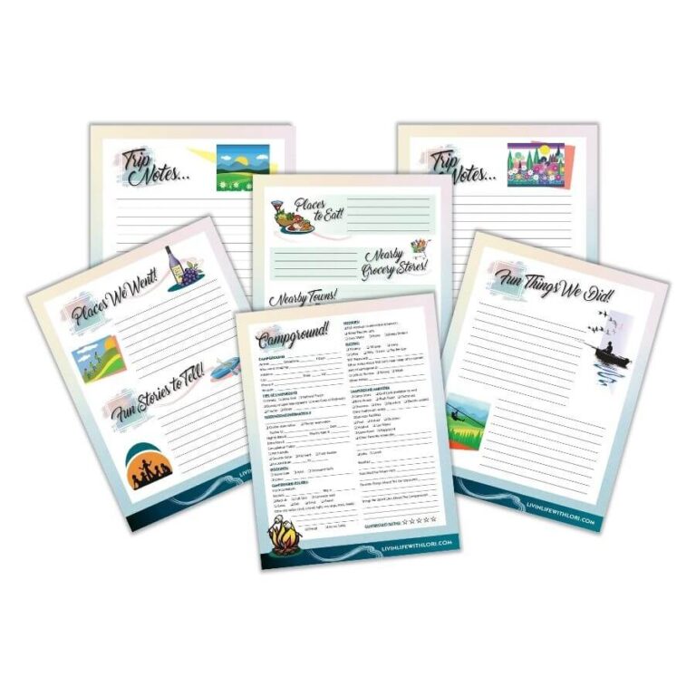 RV Camping Journal And RV Logbook | Livin' Life With Lori