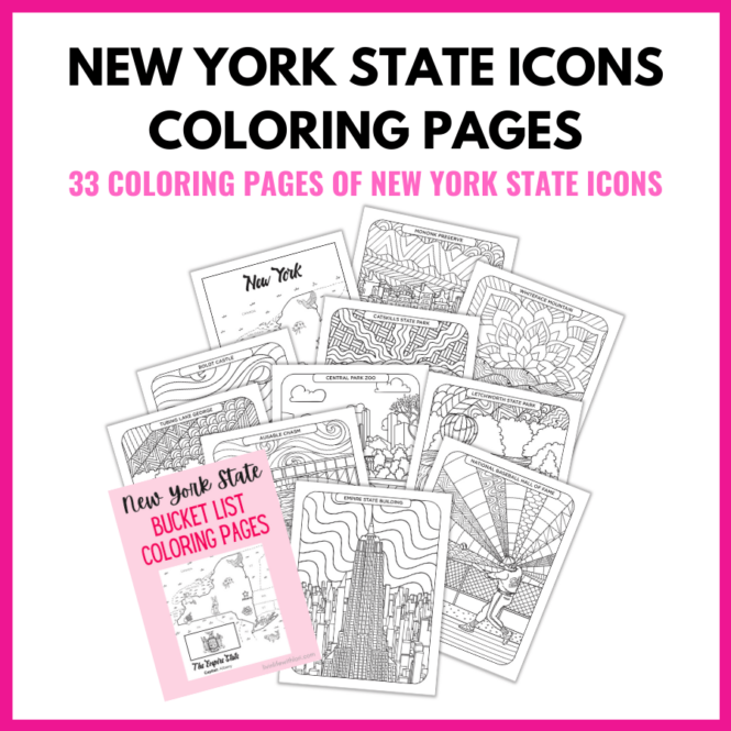 NY State Icons Coloring Pages | Livin' Life With Lori