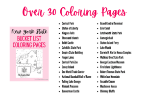 NY State Icons Coloring Pages | Livin' Life With Lori